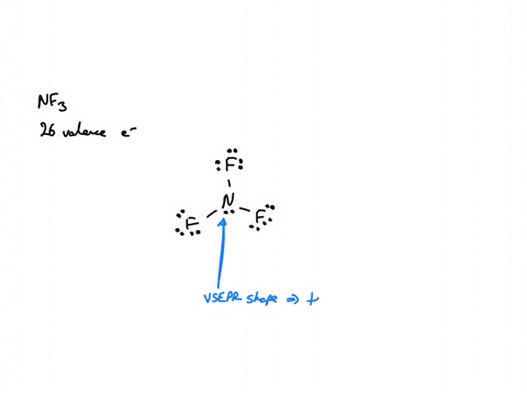 The cental atom of nf3 has a vsepr shape of a molecular...