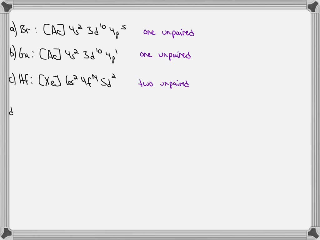 Solved Using The Periodic Table As A Guide Write The Condensed Electron Configuration And