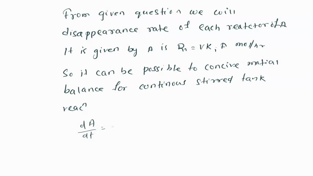 SOLVED: Question (20 marks): Consider a chemical reaction taking place ... SOLVED: Question (20 marks): Consider a chemical reaction taking place ...