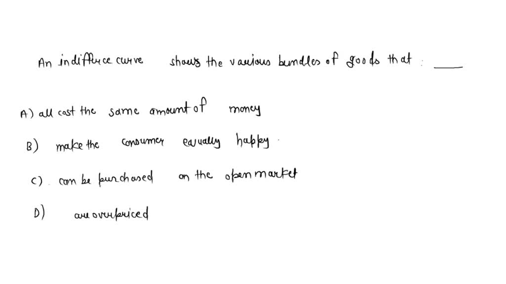 SOLVED: A social indifference curve plots all combinations of Blank ...