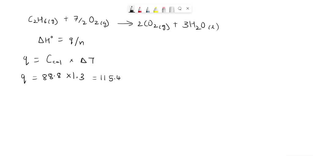 SOLVED: 13. Consider the following reaction for the combustion of ethane (C2H6): 2 C2H6(g) + 7 ...