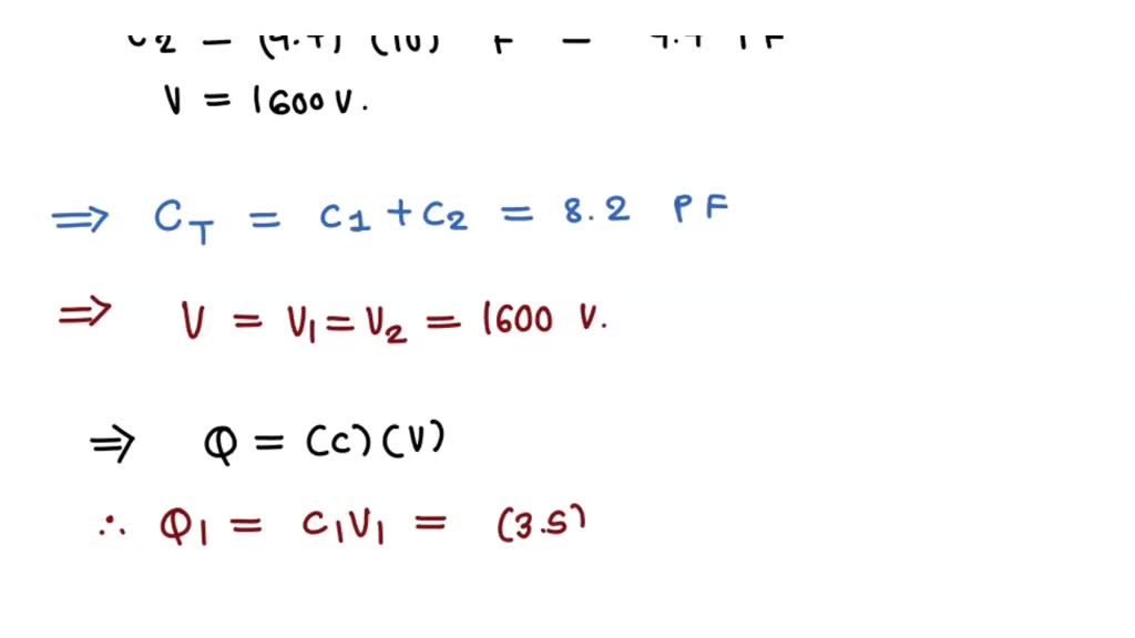 SOLVED: For the given circuit below, calculate the total capacitance of the circuit, the total ...