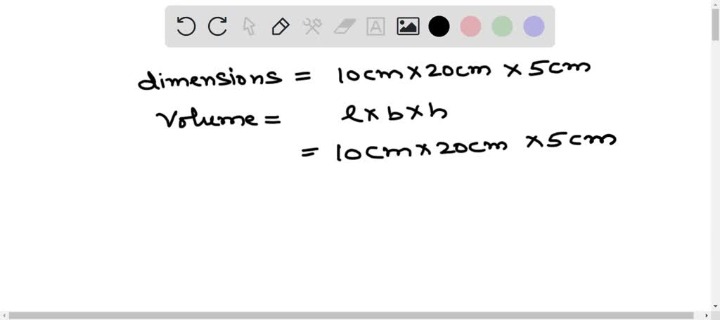 SOLVED: Find the volume of a liquid present in a dish of dimensions 10 ...
