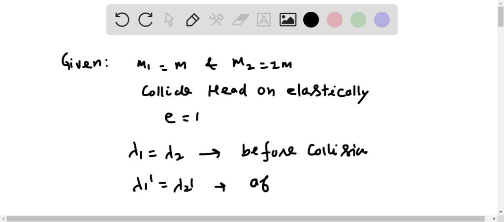 Solved Two Particles Of Mass M And 2m Moving In Opposite Directions