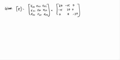 2 the stress field at a given point is given by x 20x2 2xy y...