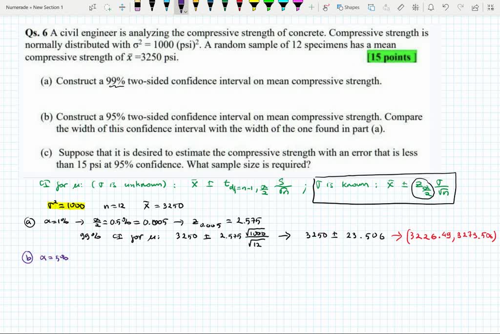 SOLVED Qs 6 A Civil Engineer Is Analyzing The Compressive Strength Of SOLVED Qs 6 A Civil Engineer Is Analyzing The Compressive Strength Of