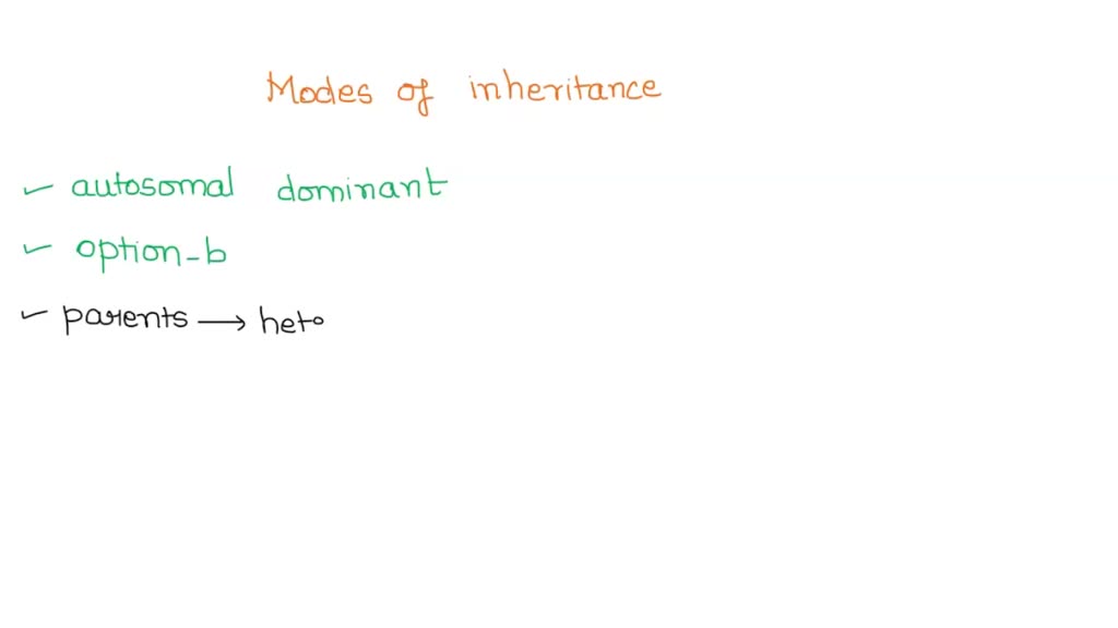 Solved Which Of The Following Modes Of Inheritance Can You Eliminate