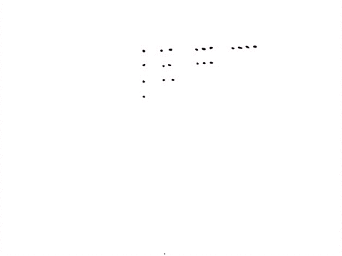 The start of a sequence of patterns made from dots is shown...
