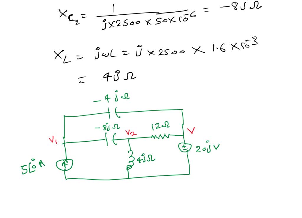 SOLVED: n4(b) For the circuit shown in Fig. 4b): i) What is Vst) as a phasor, (magnitude and ...