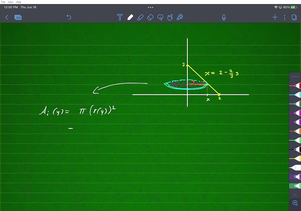 SOLVED: 'Find, by slicing; the volume of cone whose height is cm and whose base radius is cm ...