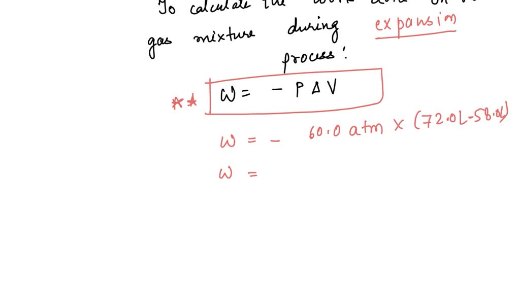 SOLVED: A mixture of xenon and oxygen gas is expanded from a volume of 58.0L to a volume of 72 ...