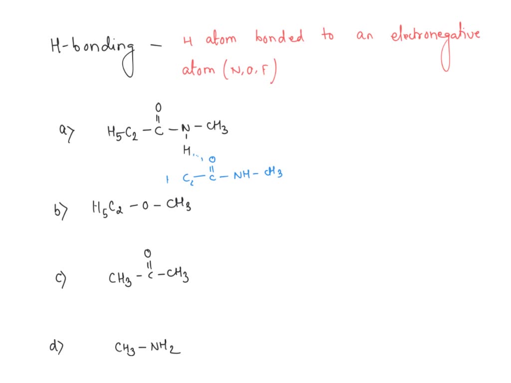 SOLVED: Which of the following pure substances would hydrogen bonding ...