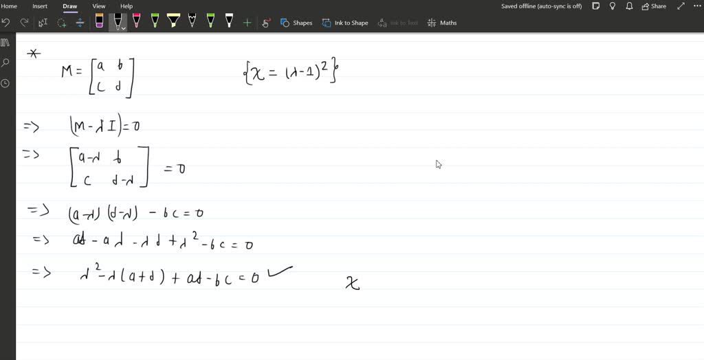 SOLVED: Create your own example of a 2x2 matrix, with all entries non-zero, that has exactly one ...