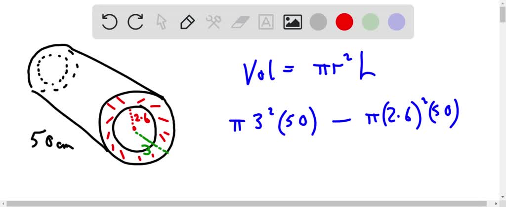 SOLVED: The external and the internal radius of a cylindrical pipe of ...