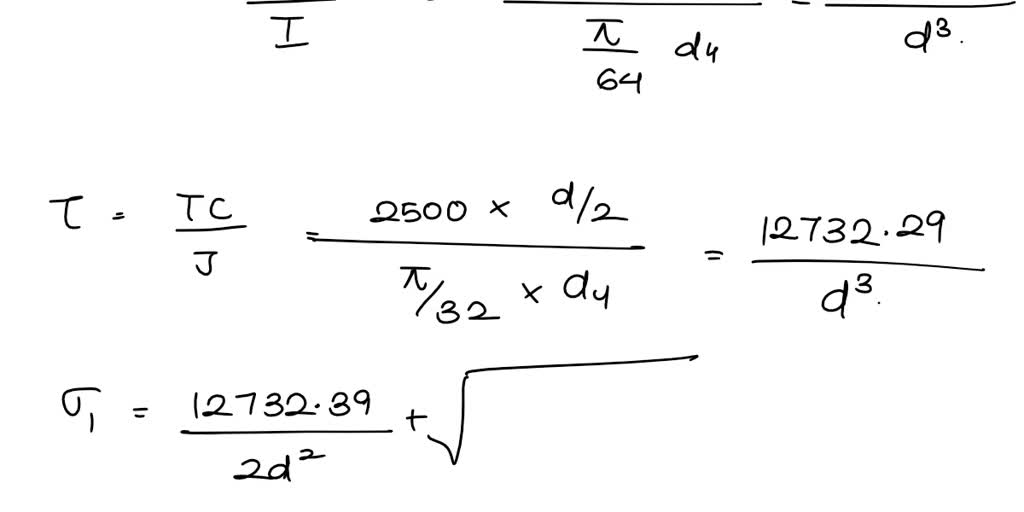 SOLVED: The solid shaft of an overhang crank subjected to a force P of 5 kN as shown below. The ...