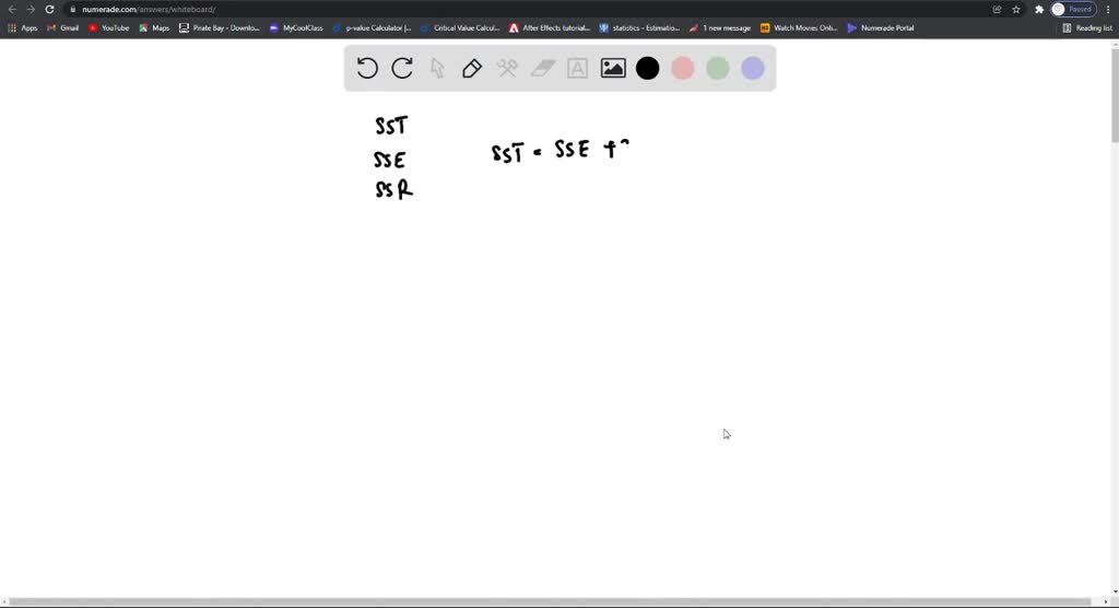 Solved In A Regression Model Sum Of Squared Error Sse Can Never Ber