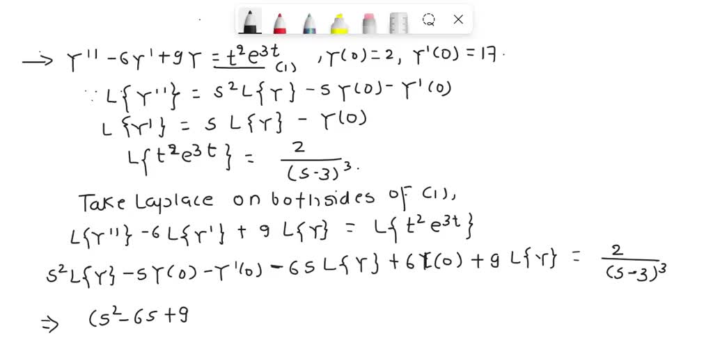 SOLVED: 2. Solve the IVP using Laplace transforms (here is the Dirac ...