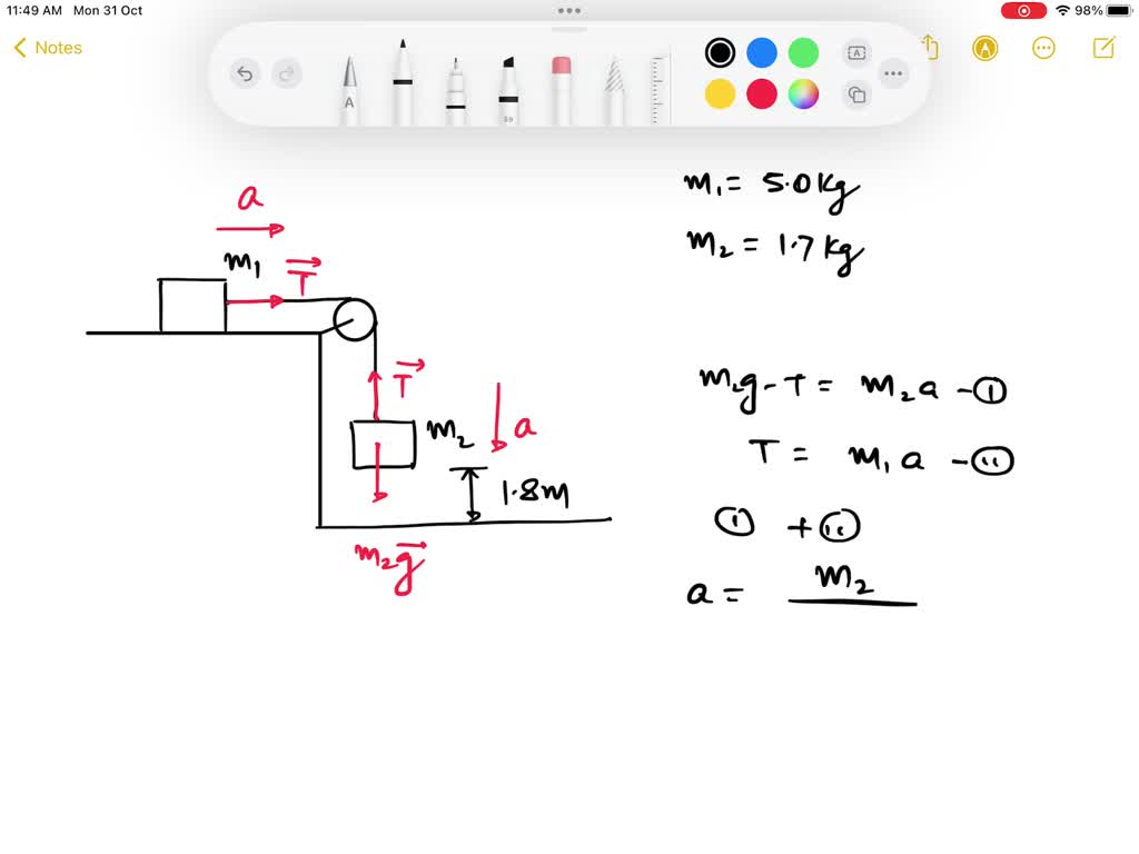 SOLVED: Two blocks are connected by a massless rope shown below: The mass of the block on the ...