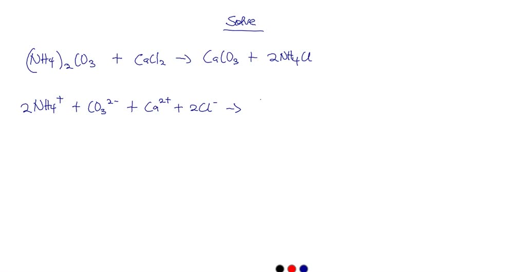 SOLVED: Write the balanced NET ionic equation for the reaction when ...