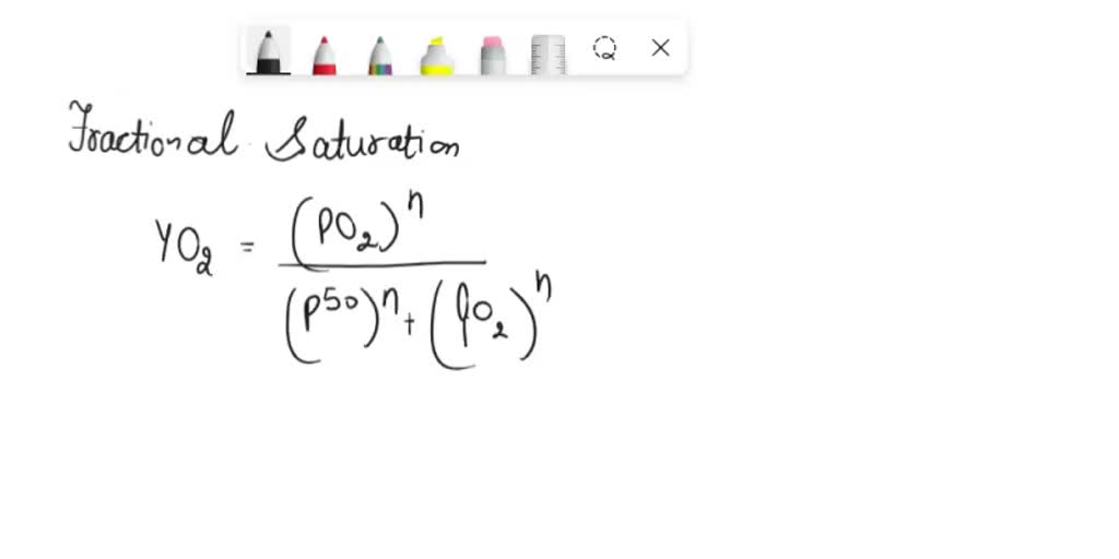 SOLVED: Calculate the fractional saturation for hemoglobin when the ...