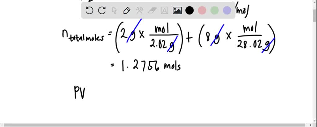 SOLVED: What pressure is exerted by a mixture of 2g of H2 and 8g of N2 at 273K in a 10 dm3 vessel?