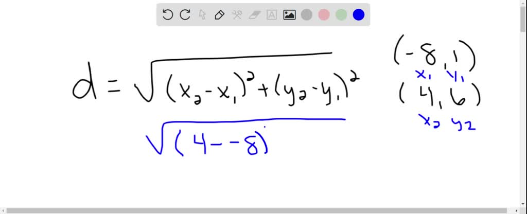 SOLVED: What is the length of the segment ab given point a is located at A (-8,1) and point b is ...