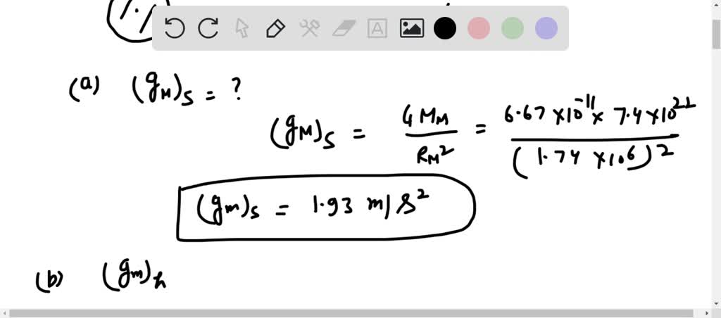 SOLVED: Calculate the magnitude of the gravity acceleration on the ...