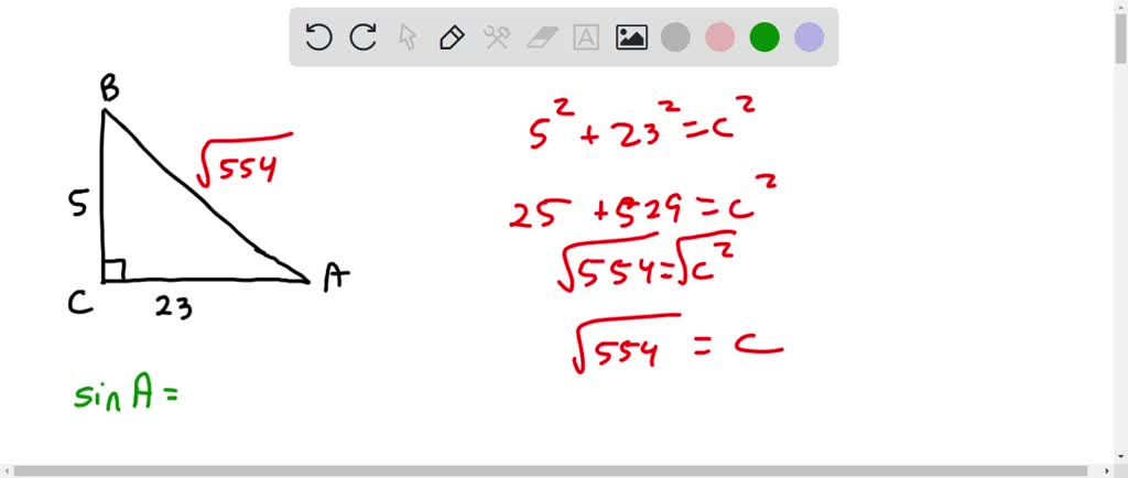 SOLVED: Suppose that triangle ABC is a right triangle with right angle ...