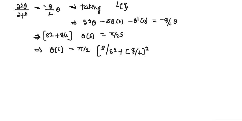 SOLVED: Consider a simple pendulum as shown in the figure below. The ...