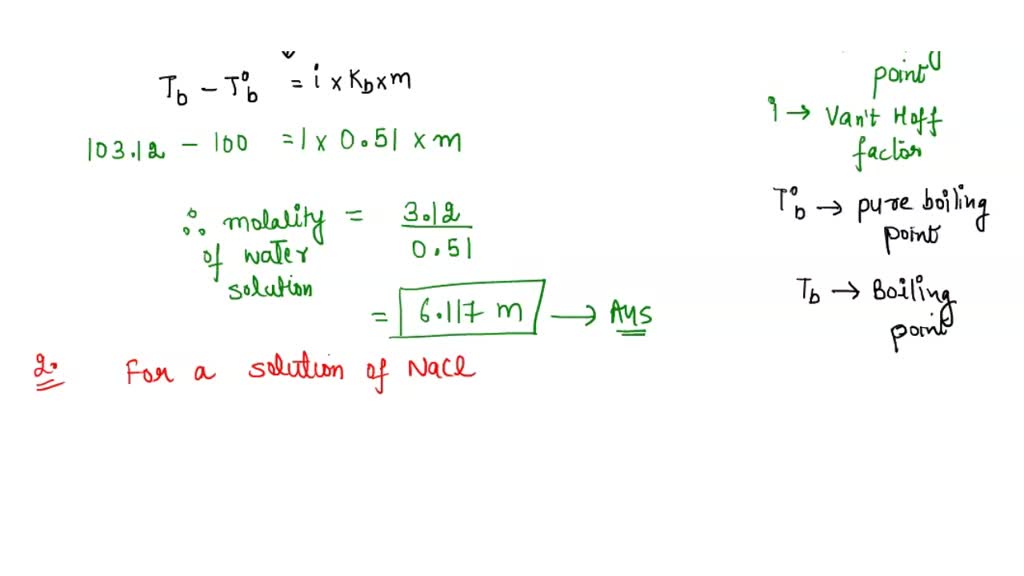 SOLVED:TABLE 13.4 Molal Boiling-Point-Elevation and Treezing Point ...