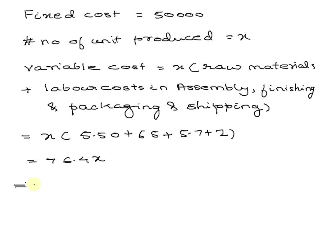 Third Question: A manufacturing concern has five departments (labeled A ...