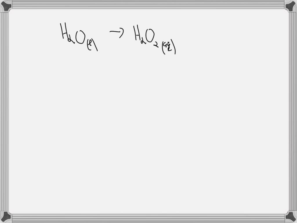 Write balanced half-reaction for the oxidation of liquid water (H2O) to ...