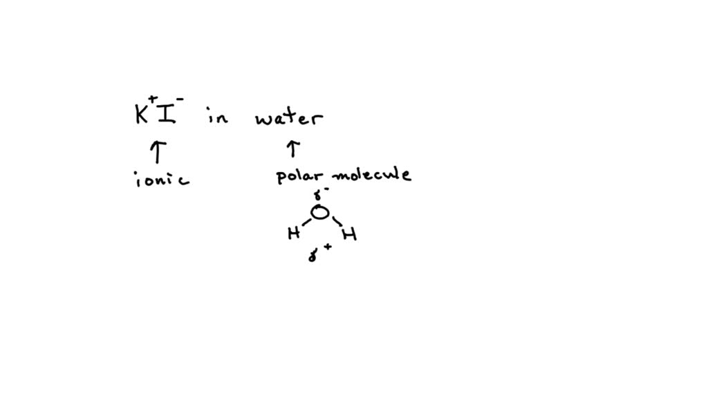 SOLVED: What type of intermolecular force causes the dissolution of KI ...