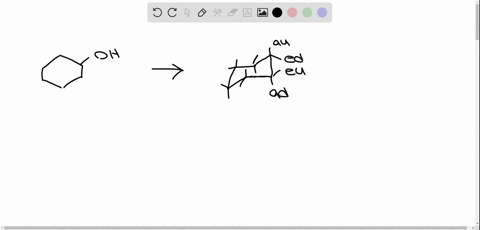 Draw two different chair conformations of cyclohexanol ...