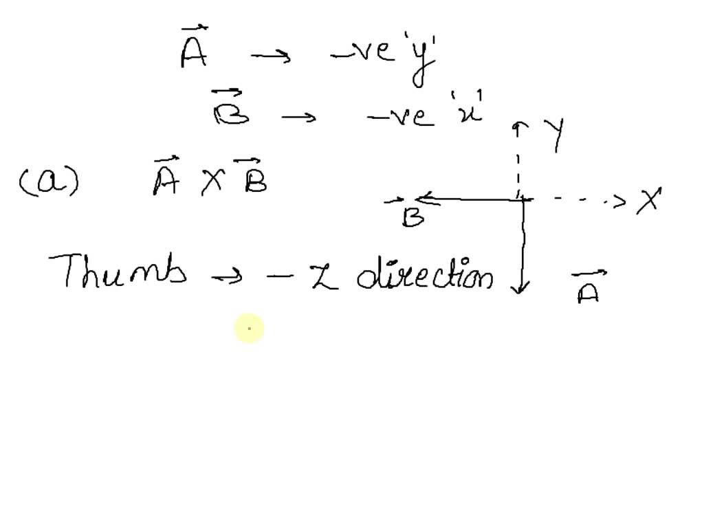 SOLVED: Vector A is in the negative Y direction and vector B is in the ...