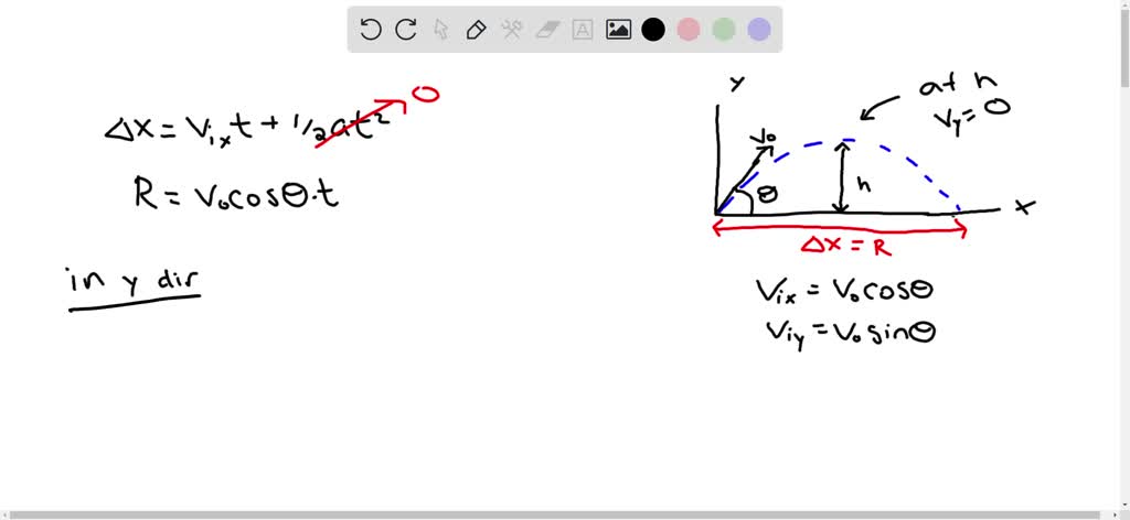 SOLVED: Find the total distance R (often called the range) traveled in ...