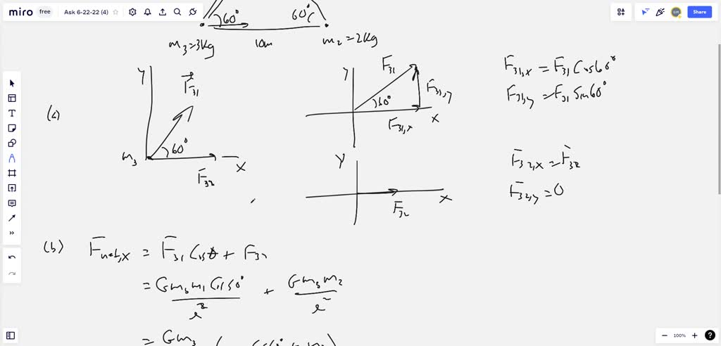SOLVED: The figure shows three masses m1= 1kg; m2 = 2kg, and m 3kg: (a ...