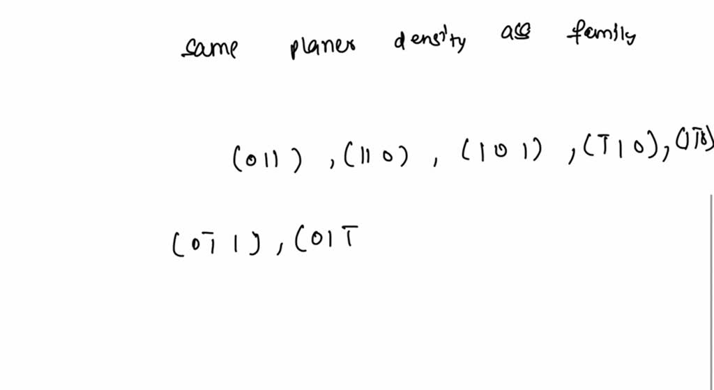 Please Explain What are the 011 family of planes of the cubic system ...