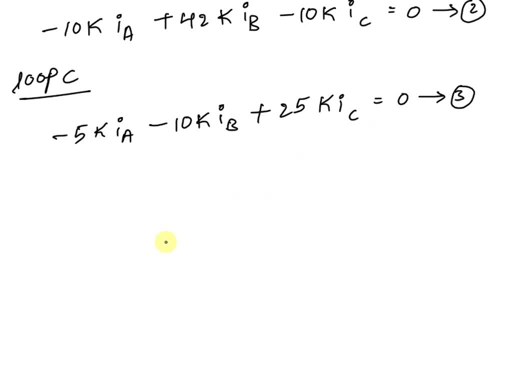 SOLVED: 3. Using mesh analysis (format approach), write the equations ... SOLVED: 3. Using mesh analysis (format approach), write the equations ...