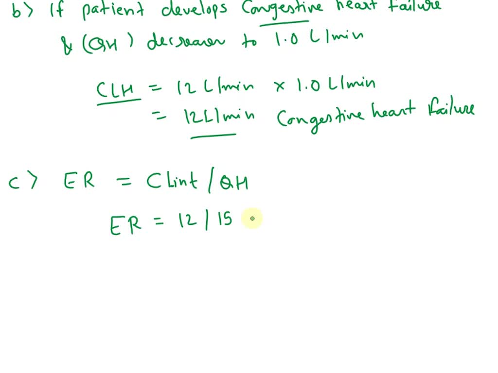 SOLVED: Calculate the hepatic clearance for drug with an intrinsic ...
