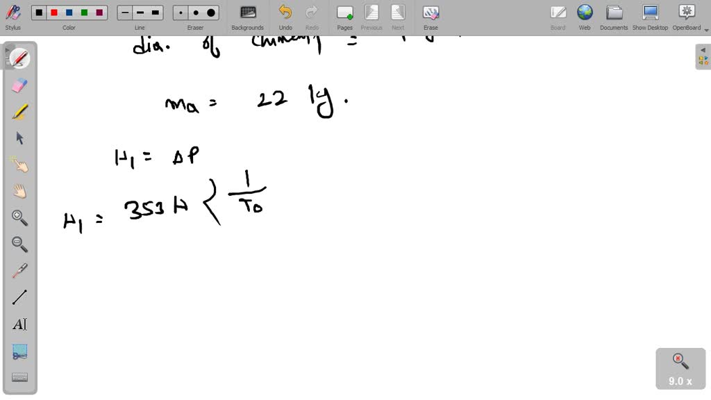 Calculate the mass of flue gases flowing through the chimney when the ...