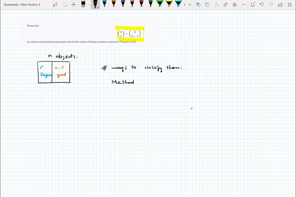 SOLVED: Using the evaluation of the derangement numbers as given in ...
