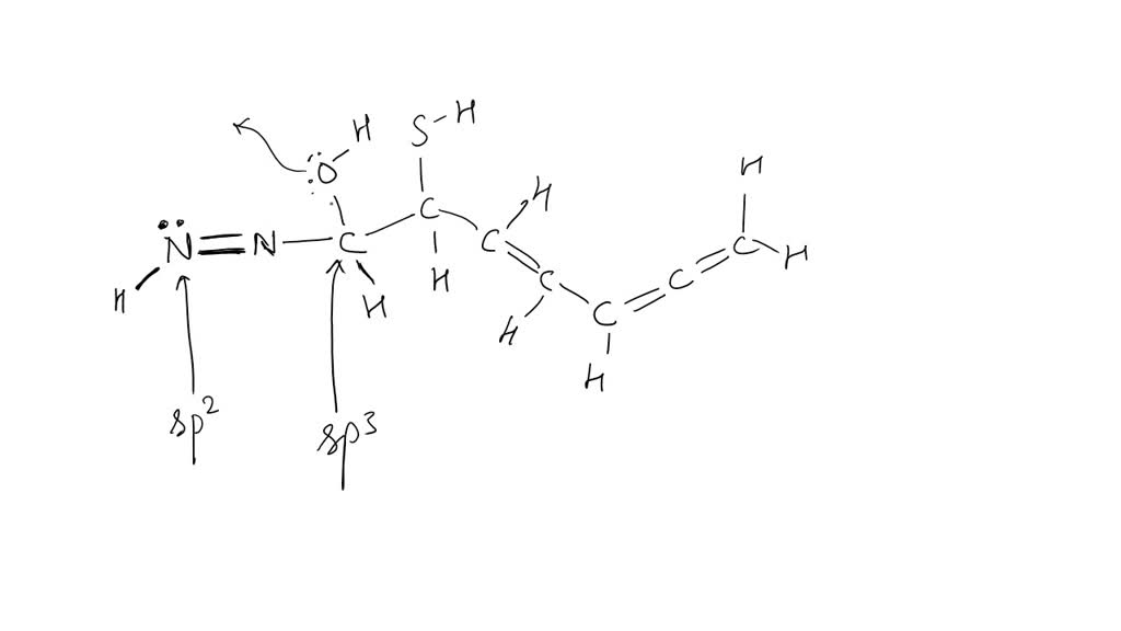 SOLVED: What is the hybridization state (sp, sp2, sp3, sp2d, etc.) for ...