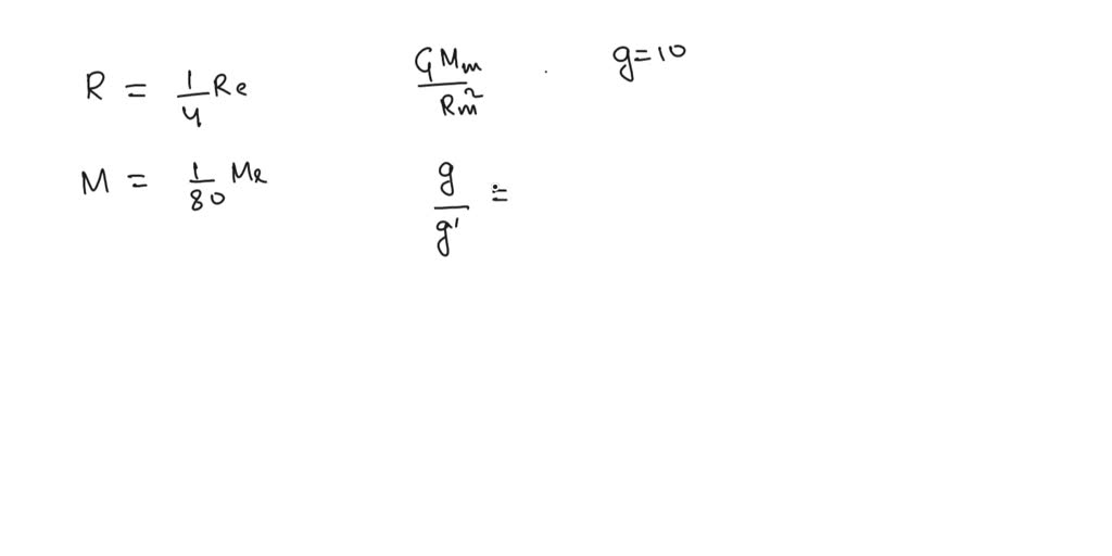 SOLVED: The Moon's mass is 1 / 80 that of Earth, and the lunar radius ...