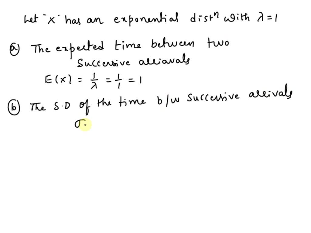 SOLVED: Let X = the time between two successive arrivals at the drive ...