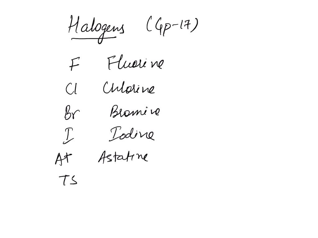 SOLVED: is the symbol of a halogen in Period 5.