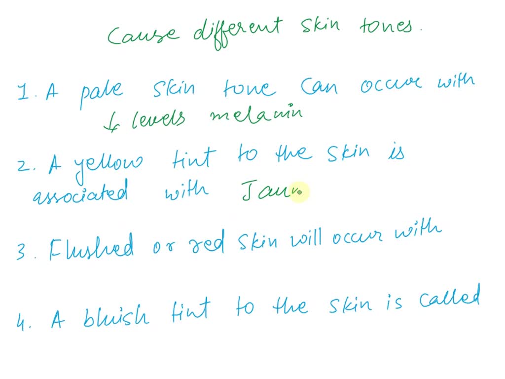 SOLVED: Complete the sentences about the causes of different skin tones ...