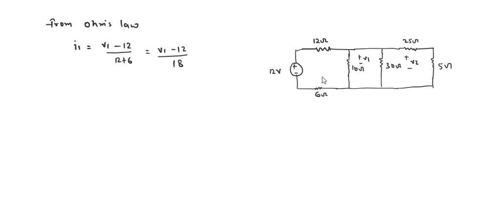 SOLVED: P2.24. Find the voltages v1 and v2 for the circuit shown in Figure P2.24 by combining ...