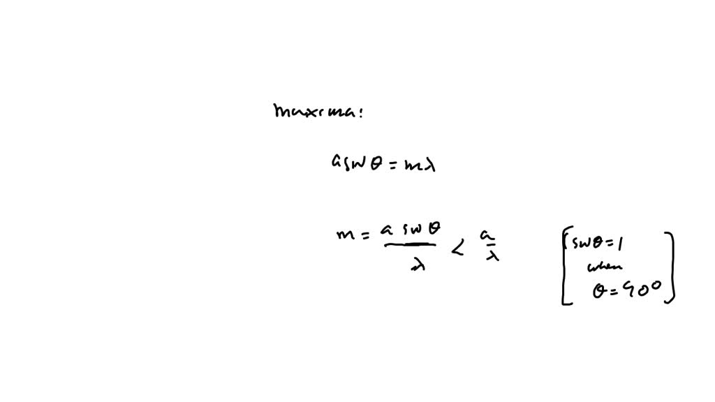 Solved Write Down An Expression For The Highest Order M Of Diffraction In A Double Slit