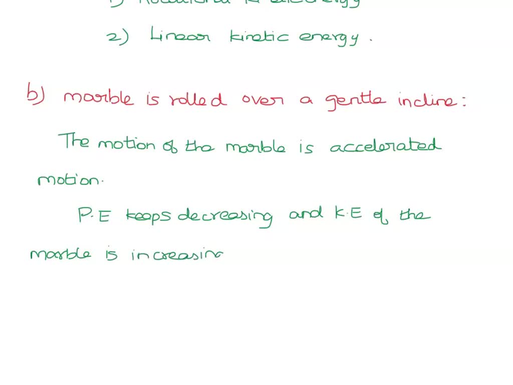 SOLVED: Describe the motion of a marble rolling across a horizontal ...